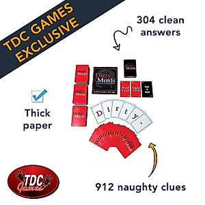 TDC Games Dirty Minds Card Game, Hilariously Twisted Party Card Game, Card Game for Bachelorette Parties, Party Games for Game Night, Naughty Clues with Clean Answers