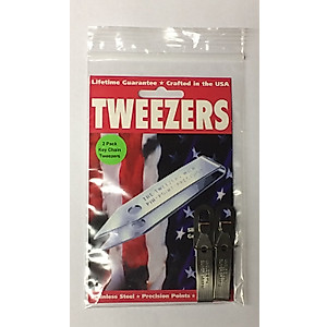 2 Pack Uncle Bill's Sliver Gripper Precision Key Chain Tweezers