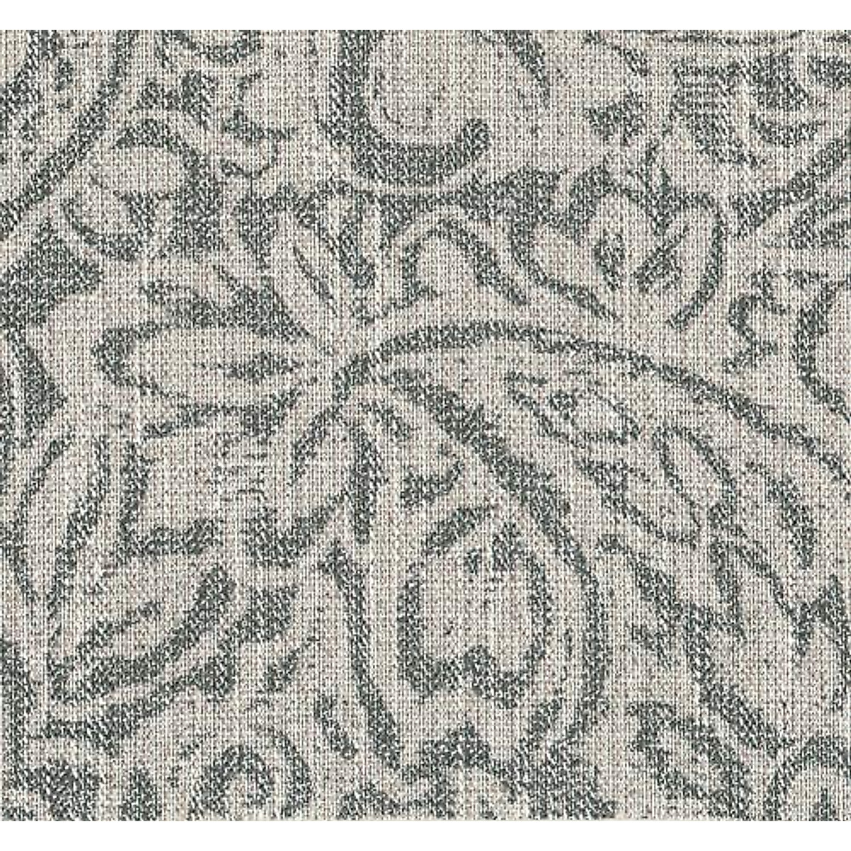 Homepop Home Decor | Upholstered Round Storage Ottoman | Ottoman with Storage for Living Room & Bedroom, Gray Floral