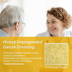 MarvellHealth Calcium Alginate Dressing & Honey Impregnated Gauze Dressing, Soft & Conformable
