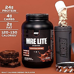 REDCON1 MRE Lite Meal Replacement Powder, Peanut Butter Cookie - Animal Based Whole Food Protein Blend with MCT Oil + Pea Protein - Keto Friendly, Low Carb & Whey Free Protein Supplement (1.92 lbs)