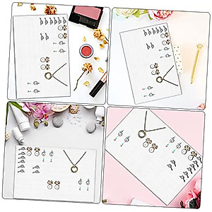 Alipis 30 pcs jewelry box pad ring foam insert ring insert trays earrings showcase trays showcase display trays ear stud pad drawer tray ring display pad sponge white mosaic ring holder