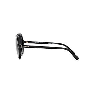 Coach HC8360U Universal Fit Sunglasses, Black/Grey Gradient Polarized, 57 mm