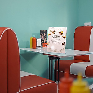 LILEZBOX 6 pack 8.5 x 11 inch Acrylic Sign Holder,Clear Plastic Sign Holder with Slant Back, Acrylic Stands for Display, Portrait Ad Frames, Flyer Holder, Menu Holder Paper Stand,Table Sign Holders