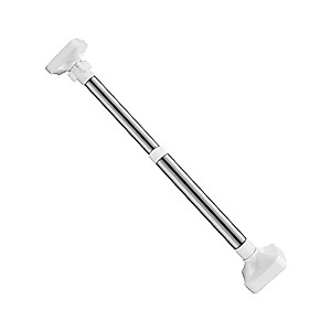Cabilock 1pc Hole-free Telescopic Rod Stainless Steel Shower Curtain Rod Spring Curtains Adjustable Curtain Rod Spring Rods for Curtains Bathroom Slippers Shelf Adjustable Closet Rod Towel