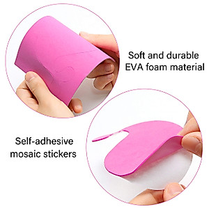 MALLMALL6 20Pcs Mosaic Sticker Art Kits for Kids Toddler Unisex