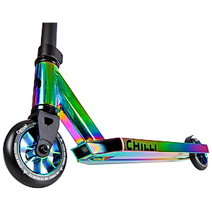 Chilli Rocky Neochrome, Complete Trick Scooter, Quality Freestyle Ride for Beginner and Intermediate, 110 mm Wheels, ABEC 9 Bearings, for Ages 8+