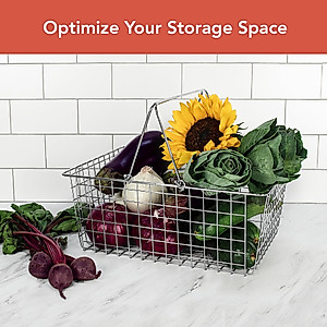 Spectrum Diversified Wire Storage Basket, Large, Chrome