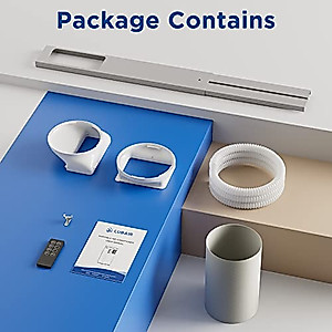 LUBAIR 10,000 BTU Portable Air Conditioners, Portable AC Unit with Remote Control for Room up to 400 Sq.Ft, 3-in-1 Room Air Conditioner Work as Dehu & Fan & Cool with 24Hrs Timer Include Window Kit