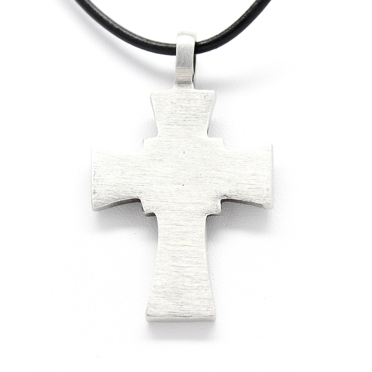 Trilogy Jewelry Pewter Celtic Cross with Irish Knot Design Pendant, Black Necklace Cord with Clasp