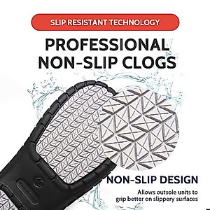 AW ANY WELL Unisex Chef Shoes Professional Oil Water Resistant Nursing Non-Slip Black White Waterproof Safety Working Shoes for Kitchen Garden Bathroom Construction Medical Shoes