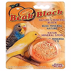 Living World Mineral Block, Orange (for Parakeets), 1 Ounce