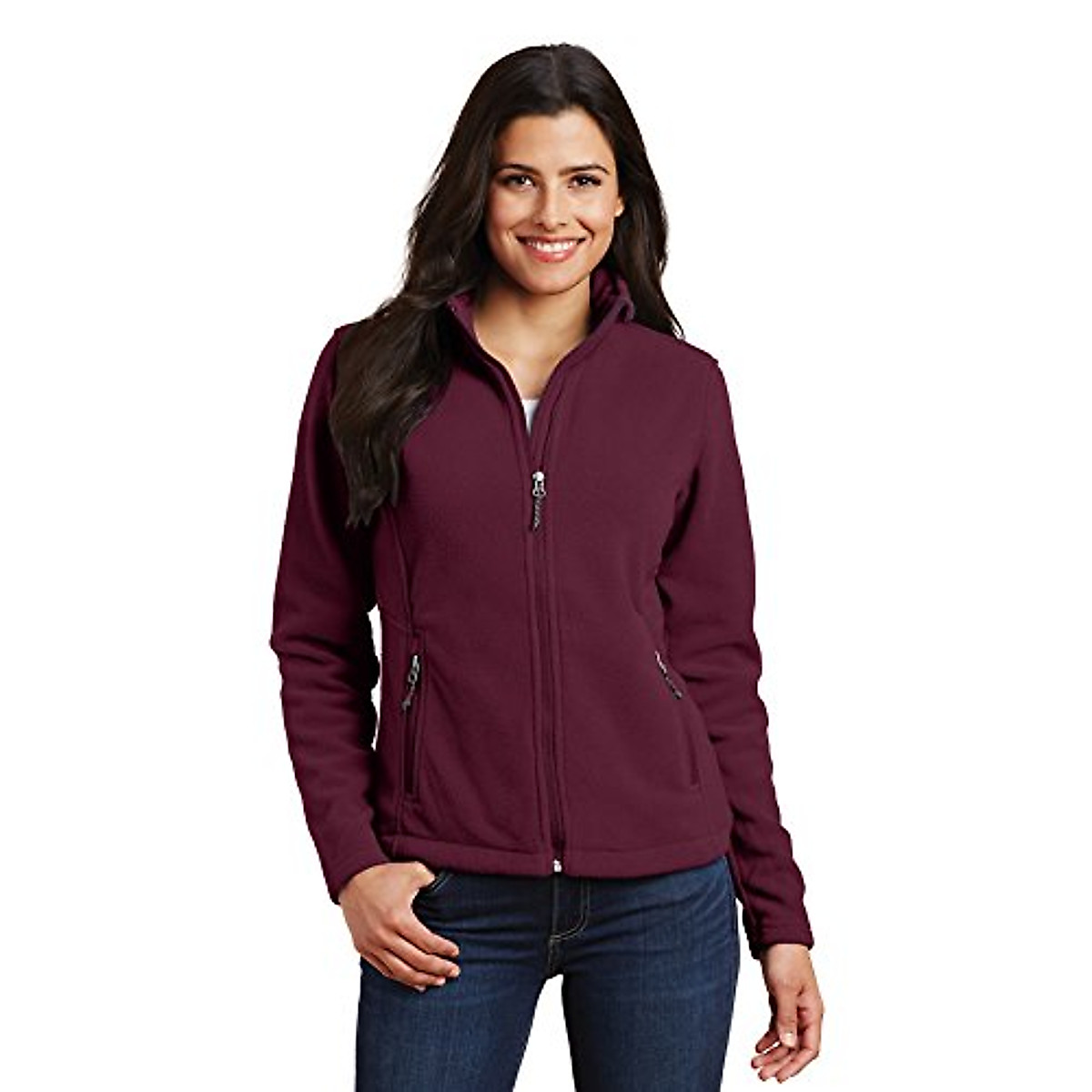 Port Authority Ladies Value Fleece Jacket, Maroon, Medium
