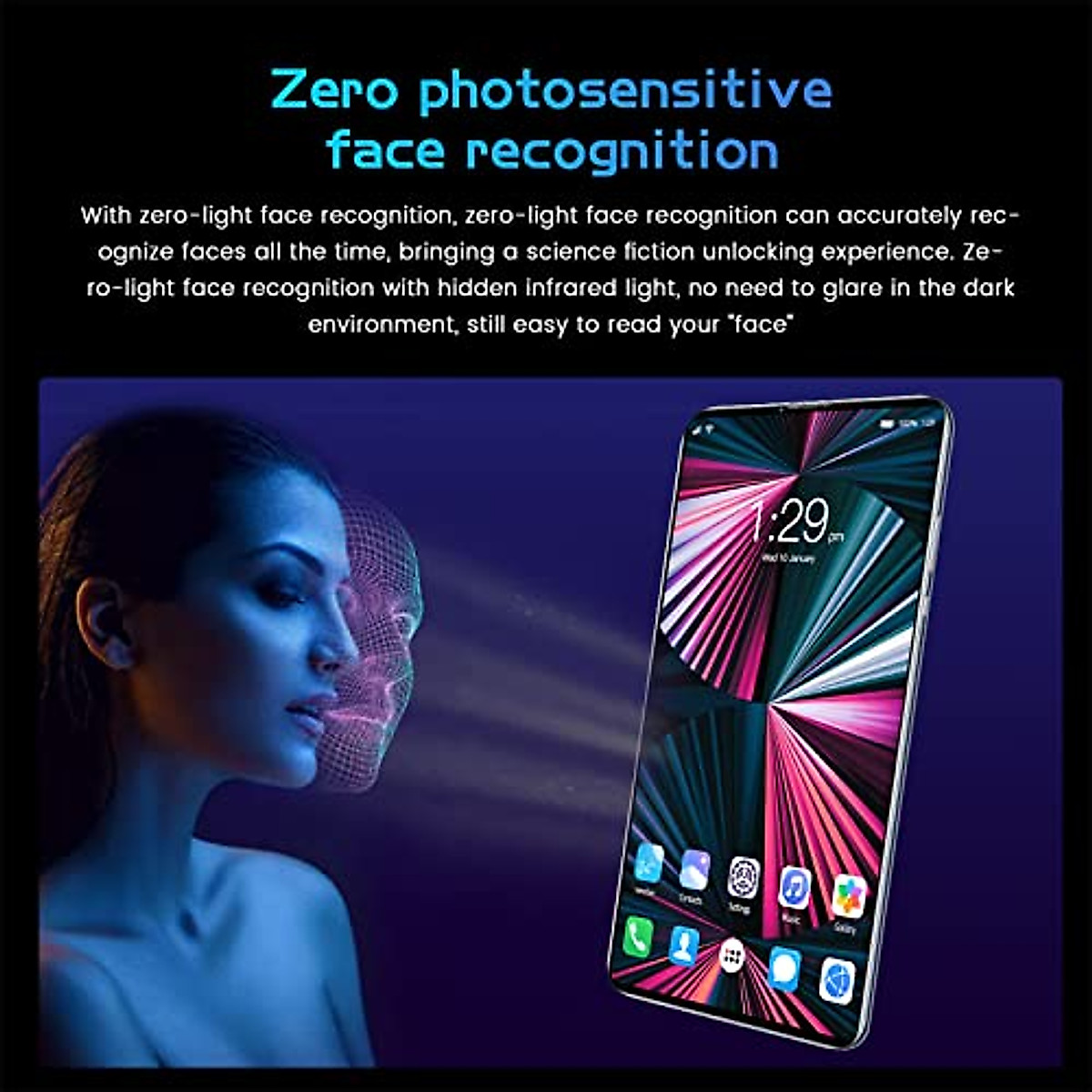 7-Inch IPS Display Screen HD Tablet WiFi Bluetooth Android Voice Call Game Working Tablet,WiFi,2GB RAM+16GB ROM,4000mAh Battery, Android 5.1 System (White)