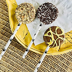 Dog Theme Bone and Paw Print Paper Straws - Black White Red - 50 Pack Outside the Box Papers Brand