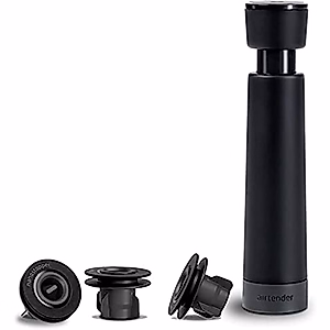 Airtender Wine Vacuum Pump Wine Preserver with 3 Reusable Bottle Stopper Vacuum Seals, for Wine Preservation and Storage
