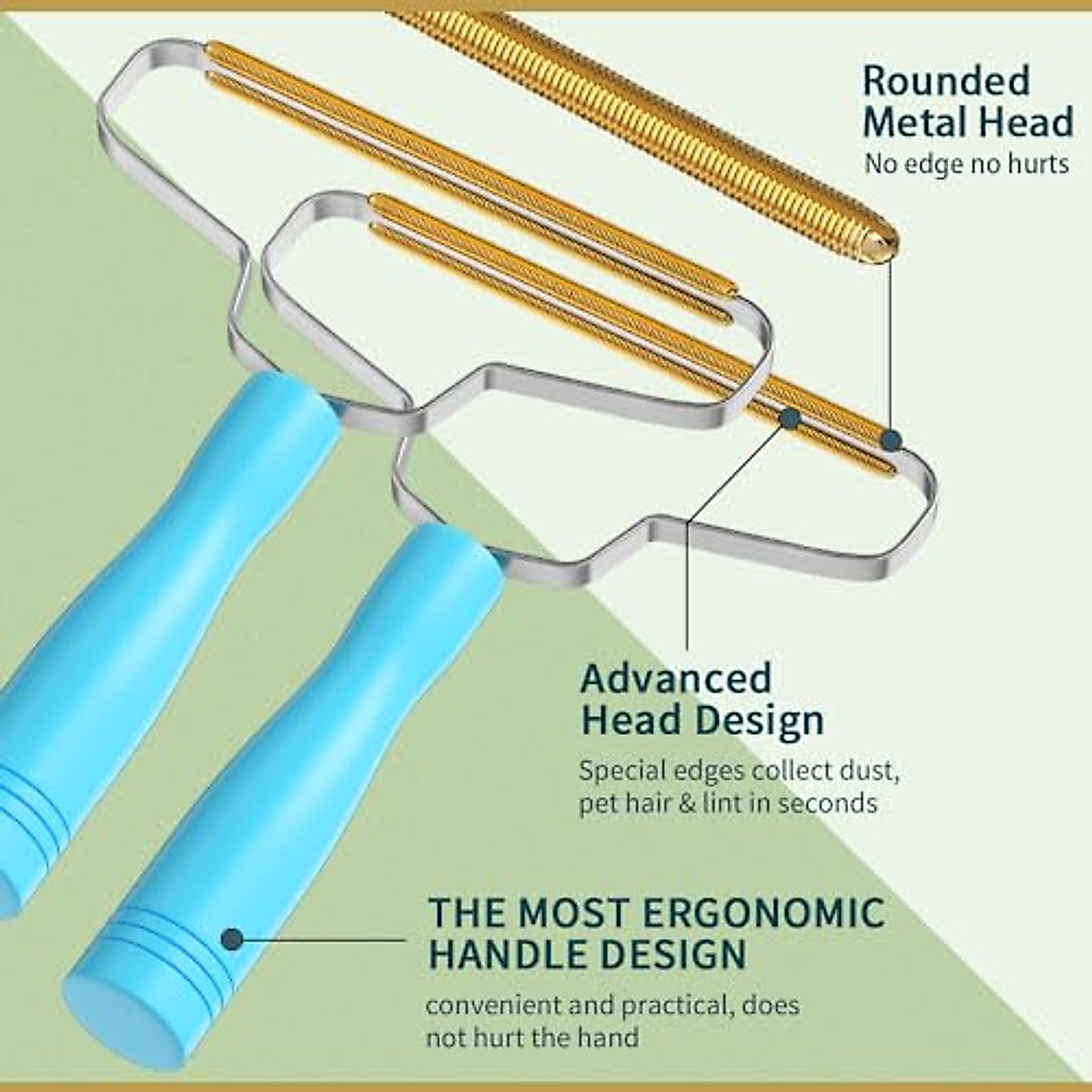 Upunroot Cleaner Pro Pet Hair Remover,Lint Remover,Fabric Shaver by SOCCSO for Couch,Lint Shaver,Carpet Rake,Dog and Cat Hair Remover(Blue)