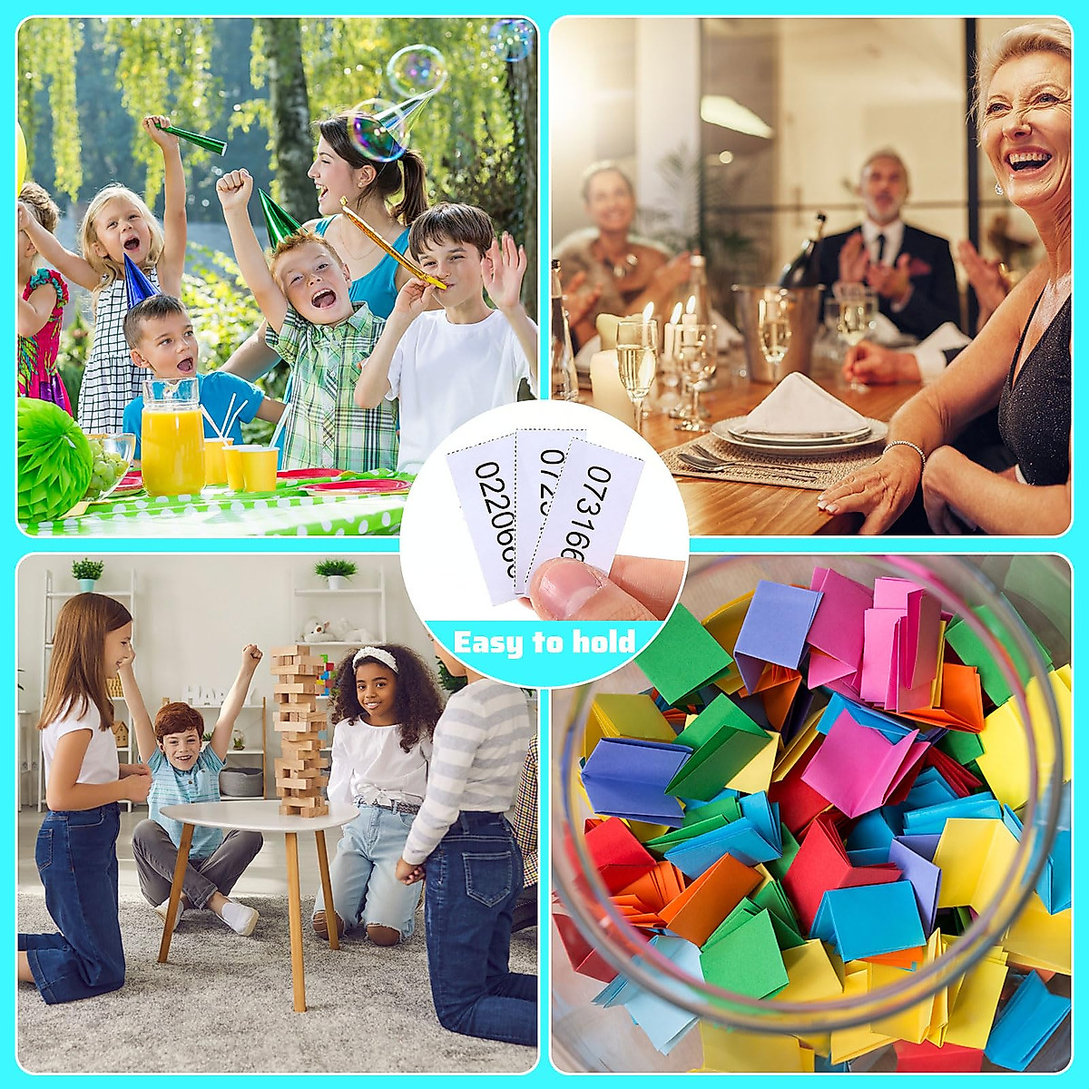 Kosiz 2000 Sheets Raffle Ticket 25 Bid Chinese Auction Tickets Tricky Tray Basket Raffle Sheets for Fundraiser Events Carnival Class School Entry Door Prize(White)