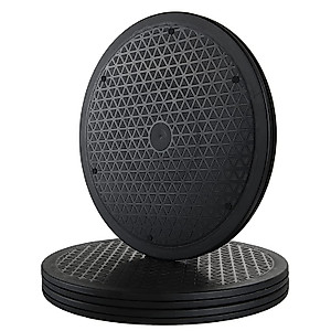 RHBLME 3 Pack Black Lazy Susan, 10 Inch Lazy Susan Non Slip Lazy Susan Turntable for Cabinet, Heavy Duty Lazy Susan for Monitor, Laptop, TV, Potted Plants, Display, etc