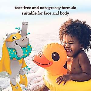 Aveeno Kids Continuous Protection Zinc Oxide Mineral Sunscreen Lotion for Children's Sensitive Skin with Broad Spectrum SPF 50, Tear-Free, Sweat- & Water-Resistant, Non-Greasy, 3 fl. oz