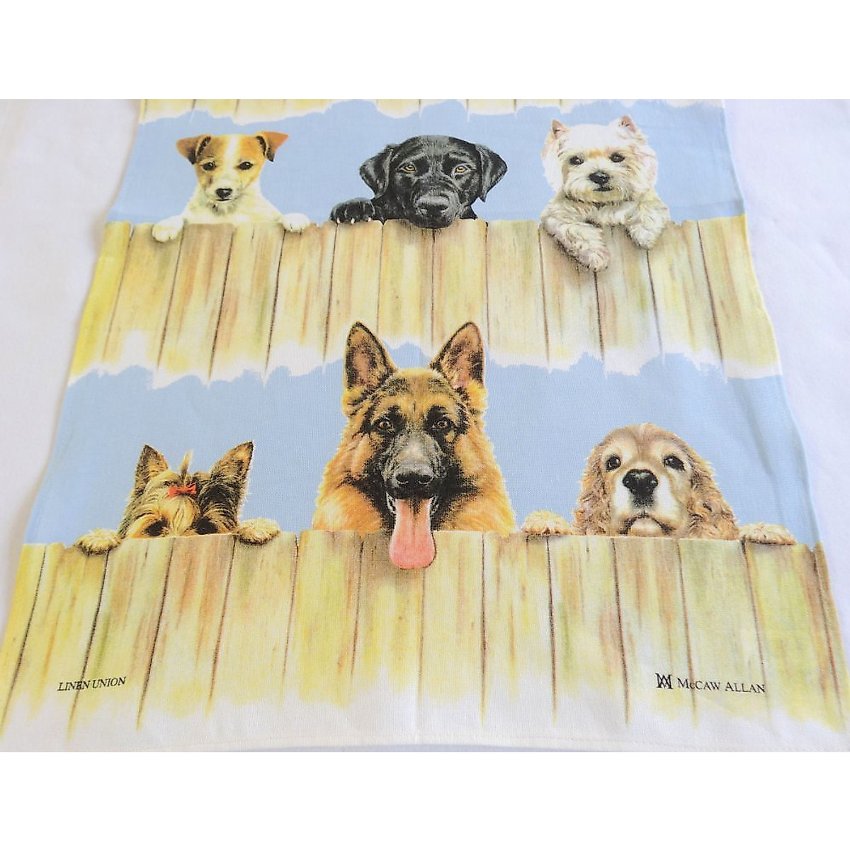Samuel Lamont, K-9 (Canine) Dogs Kitchen/Tea Printed Towel, Imported, Linen-Cotton Blend