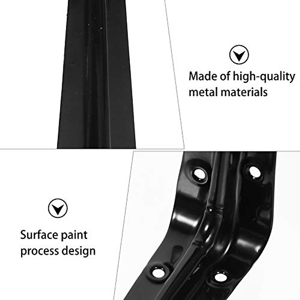 Cabilock Home Decor Cabinet Shelf 4 Sets Shelf Brackets Heavy Duty Black Iron Metal Floating Shelf Bracket Wall Shelf Bracket L Shape Shelves for Wall Mount Shelves Black Shelfs Heavy Duty Shelving