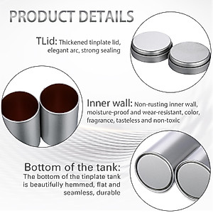 meekoo 18 Pcs Tea Tins Canister for Loose Tea 6 oz Airtight Tea Tins Bulk with Lids Metal Tea Jars Small Round Storage Containers for Travel Business Coffee Cans Candy Spices Herbs Kitchen(Silver)