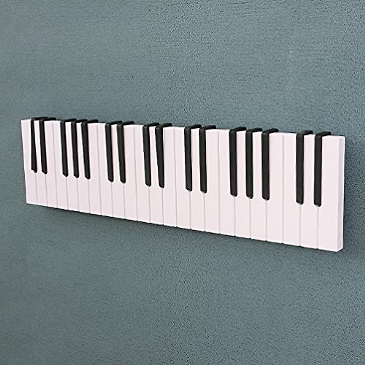 VOSAREA Wall-Mounted Coat Hook,Piano Shape Artistic Coat Rack Heavy Duty Wooden Entry Hanging Coat Hat Clothes Holding Rack 22.8inch