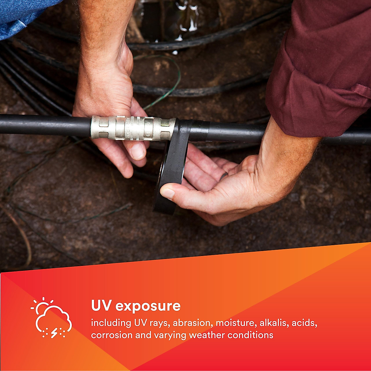 3M Scotch Vinyl Electrical Tape Super 88, 3/4 in x 44 ft, Black, 1 roll, Premium Grade, Rubber Resin Adhesive, PVC Backing, All-Season Heavy Duty Electric Tape