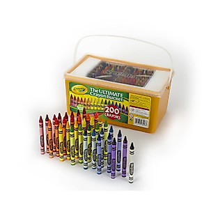 Crayola Ultimate Crayon Bucket, 200 Crayons, Duplicates of Favorite Colors, Gift for Kids