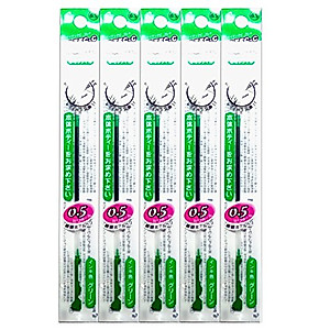 Pilot Hi-Tec-C Coleto Gel Ink Pen Refill 0.5mm, 5 Set Green (Japan Import)