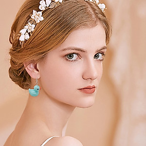 GBAHFY Rubber Unique Personalized Yellow Duck Earring lightweight Funny Cute Duck Dangle Drop Earrings Necklace Set for Women Charming Jewelry Gift (Green)