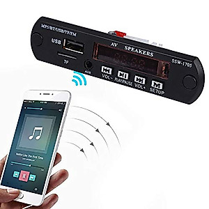 Sutinna 720P Bluetooth Audio Video Decoder, HD MP5 Player SSD Stereo Bluetooth Multimedia Player with FM/AUX Input/USB/TF/Remote Control