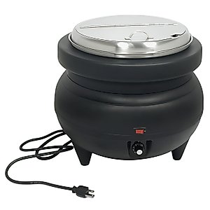 Adcraft SK-500W 11.4 Quart Soup Kettle Warmer with Infinite Controls, 120v, Black
