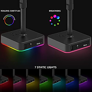 Hiree Desk Fan with USB Charging Port, 2 Speeds 6.7 Inch Small Desktop Table Fan with 2 AC Outlets and LED Lights, Strong Wind, Quiet Operation - Personal Fan for Home, Dorm Room, Office