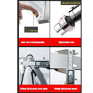 YEDECOR 4-Shelf Heavy Duty Storage Shelving Unit Stainless Steel Organizer Rack Free Standing Storage Shelf for Laundry Bathroom Kitchen Pantry, Silver,35.4" Lx15.8 Wx59.1 H