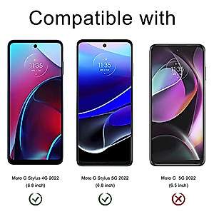 DEERLAMN [3 Pack] for Motorola Moto G Stylus 5G 2022/ Moto G Stylus 2022 Screen Protector,9H Hardness HD Clear Anti Scratch Tempered Glass