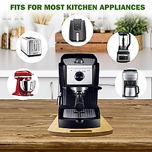 Large Appliance Sliders for Kitchen Appliances - Bamboo Sliding Tray Compatible with Keurig Coffee Maker, Small Appliance Slider Tray for Coffee Maker, Stand Mixer, Air Fryer - Long (11.8" x 15.6")