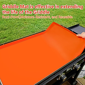28 Inch Griddle Silicone Mat for Blackstone, Food Grade Heavy Duty Griddle Cover, Protect Blackstone Griddle Buddy from Debris, Rodents, Insects, Dirt and Rust, All Season Reusable Protective Cover