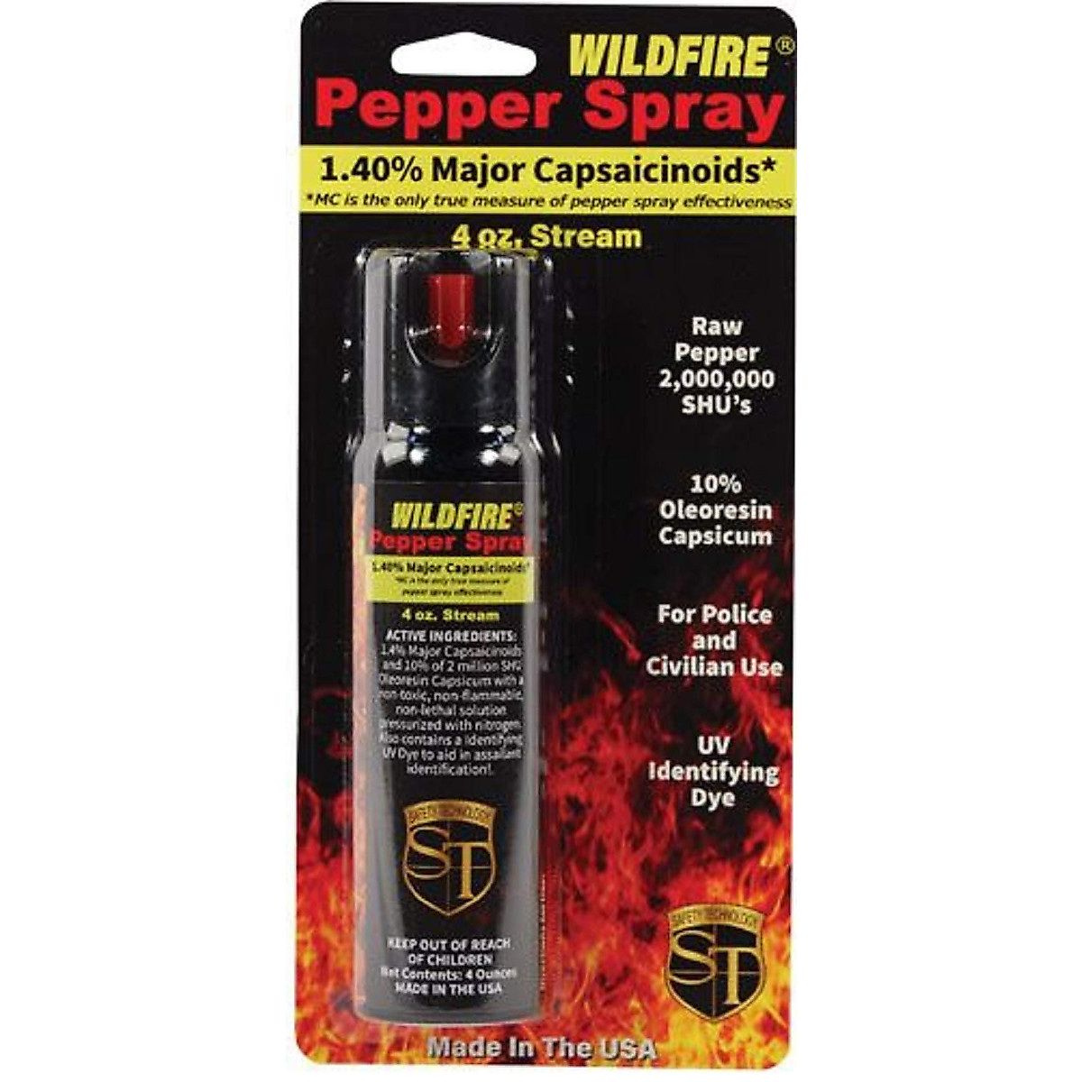 Wildfire 18% Pepper Spray 4 OZ Stream