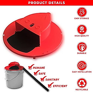Bucket Lid Flip N Slide Humane Self-Resetting Mouse Trap