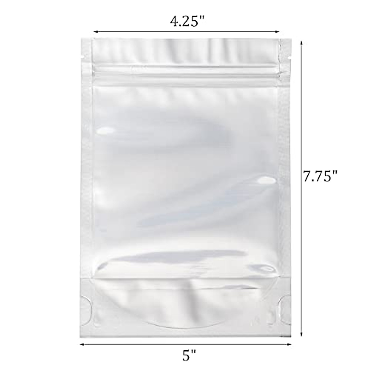 Kingrol 150 Pack 5 x 7.8 Inch Aluminium Foil Stand Up Food Pouches Bags with Resealable Lock Seal Zipper, Heat Sealable Packaging Bags for Jewelry, Screw, Food Storage