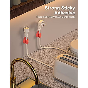 iToleeve 12Pcs Cable Clips, Fun Cord Holders, Silicone Thumb Wall Hooks, Cord Organizer for Desk Wall Car Nightstand, Cord Clips, Wire Holders, Phone USB Charger Cable Management, Key Hanger