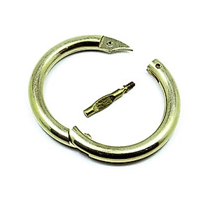Superior Bull Nose Ring 2.5" + Screw Brass Cattle Cow Veterinary Instruments (1)