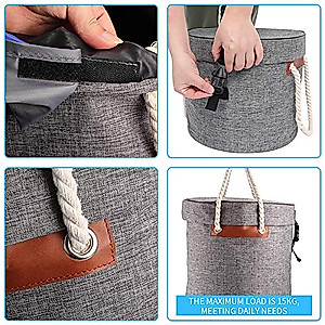 Fuoliystep Toy Storage Basket,Toy Organizer and Play Mat, Foldable Storage Basket Box with Drawstring Storage Bag Oxford Fabric Toy Storage Organizer with Detachable Playing Blanket and Basket Lid (B)