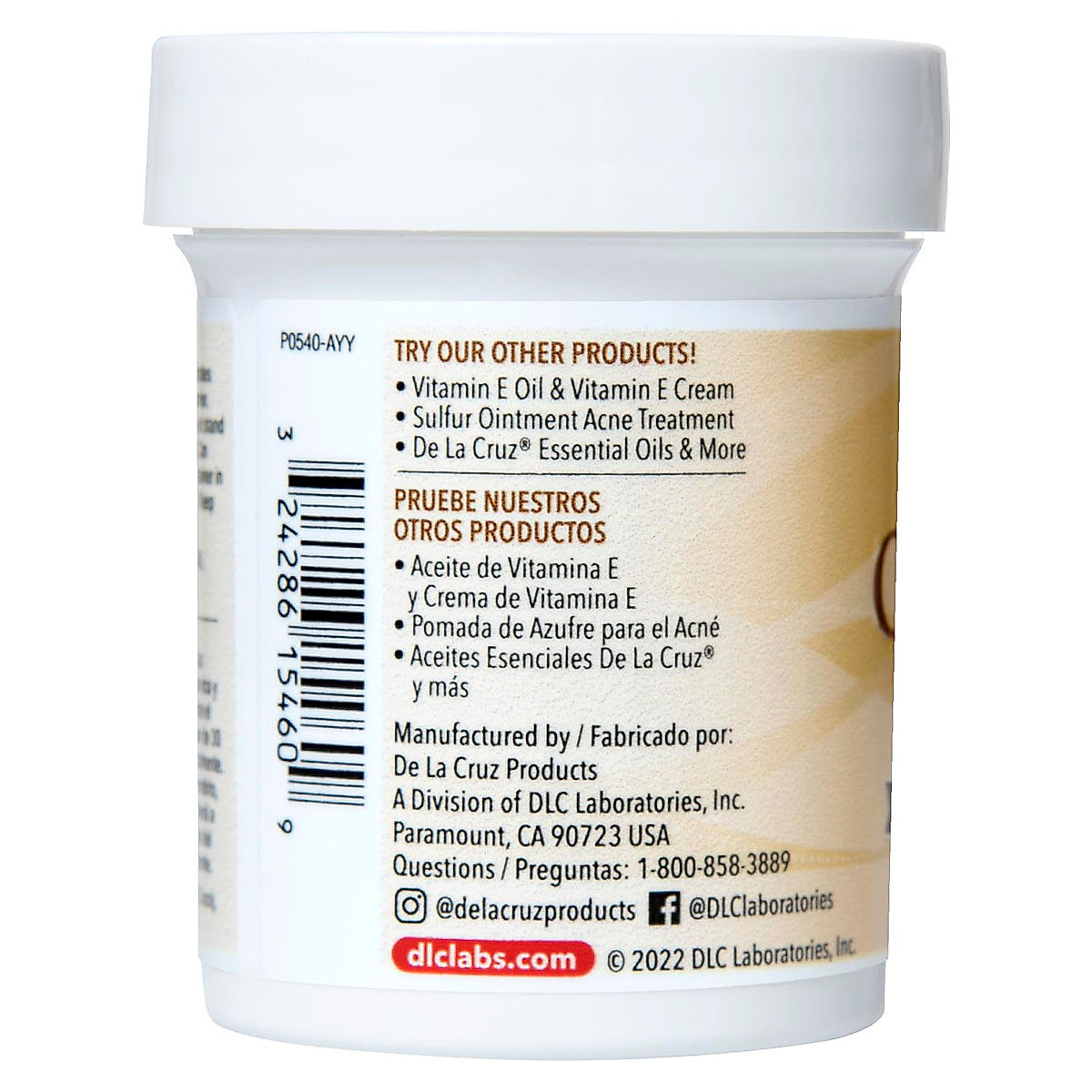 De La Cruz Coconut Oil - Expeller Pressed Coconut Oil for Skin and Hair - Natural Moisturizer for Skin and Hair - 2.2oz (4 Jars)