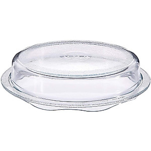 Cuchina Safe 2-in-1 Cover ‘n Cook Vented Glass Microwave Plate Cover and Baking Dish; Easy to Grip for Baking and Serving