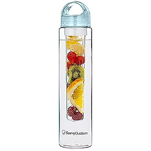 Infusion Fruit Infuser Water Bottle - BPA Free Insulated Water Bottle, Reusable Water Bottle with Fruit Infuser, Easy-to-Clean Gym Accessories for Women, Sports Water Bottle, Savvy Outdoors