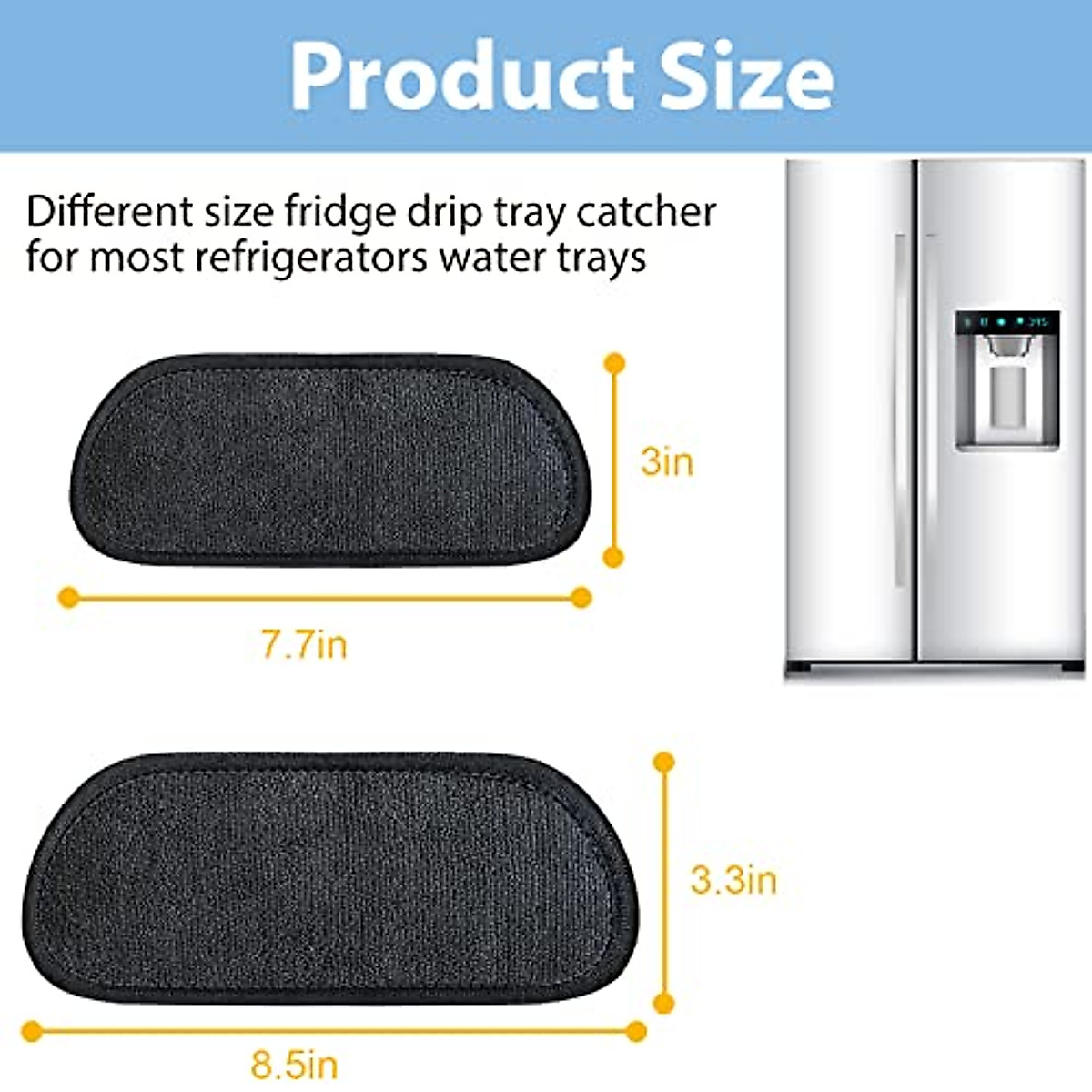 Refrigerator Drip Tray Catcher Fridge Water Drip Catcher Refrigerator Drip Catcher Refrigerator Water Drip Catcher Fridge Drip Pan Fridge Drip Tray Fridge Water Drip Pad for Whirlpool, Samsung, GE