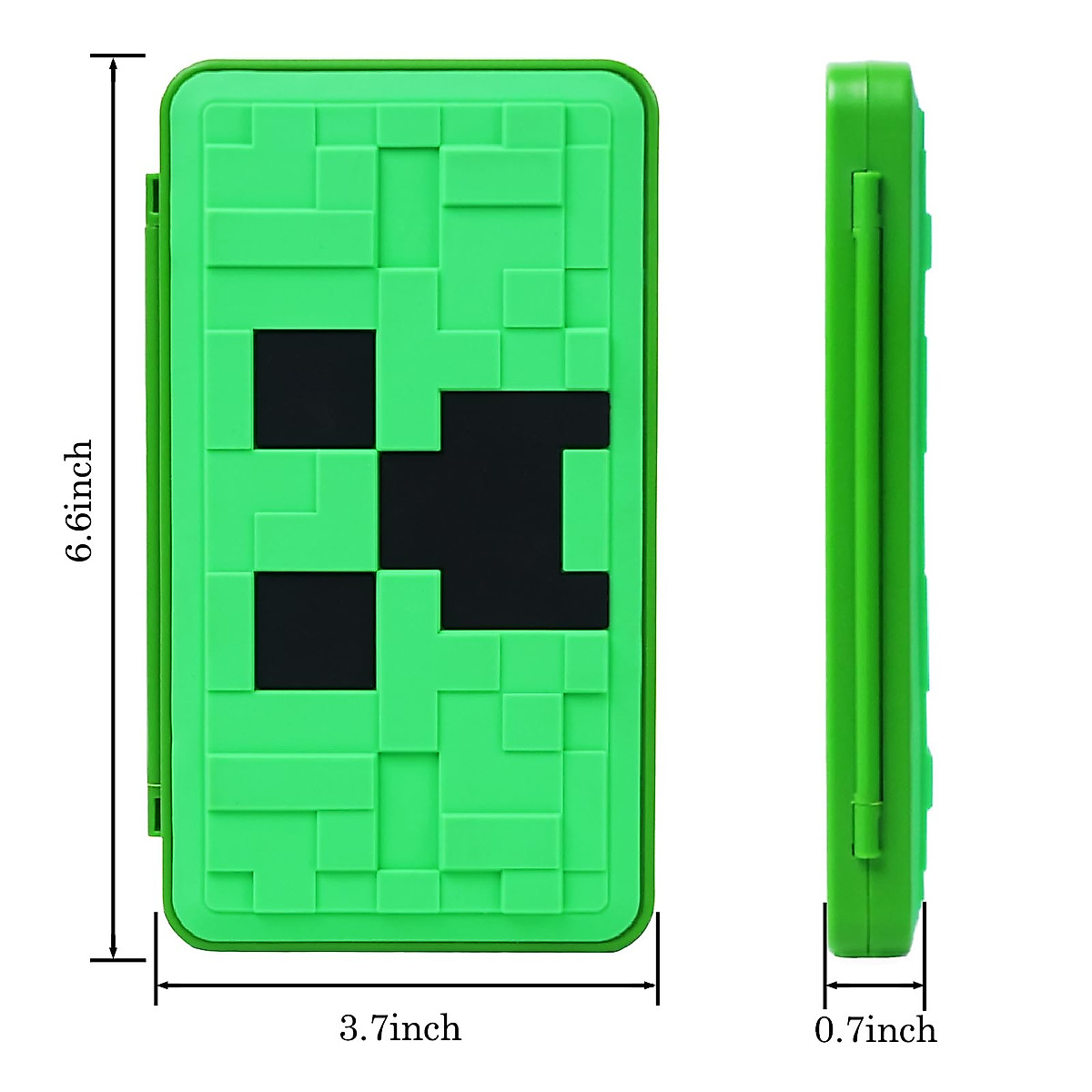 TIKOdirect Game Card Case for Nintendo Switch/SD Cards, Storage 24 Switch Game Cards Portable Holder Pretty Cute Hard Shell with Magenic Closure, Green